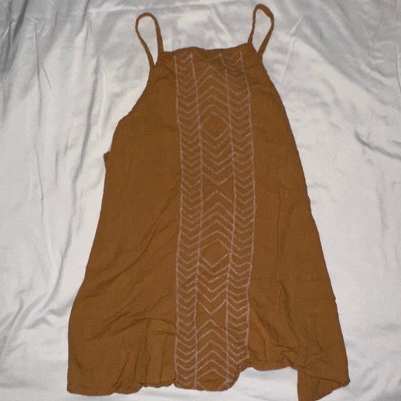 Tops | Shyanne Mustard Color Tank Top With Open Back | Poshmark